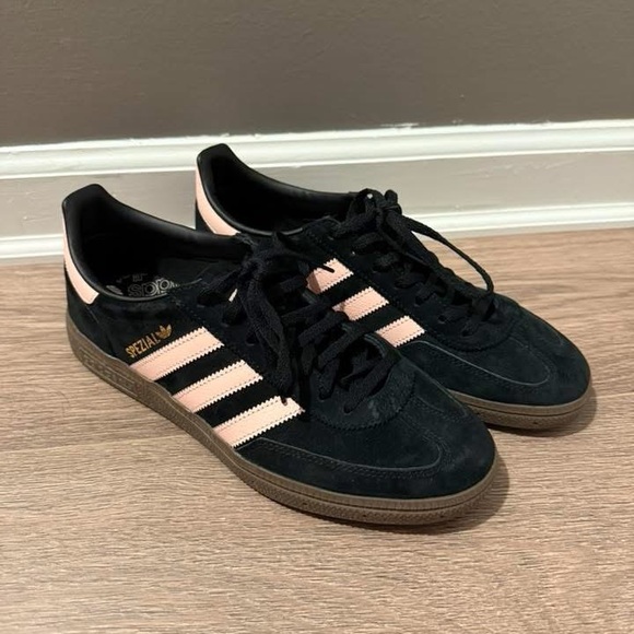adidas | Shoes | Adidas Black And Light Pink Spezial Sneakers | Poshmark